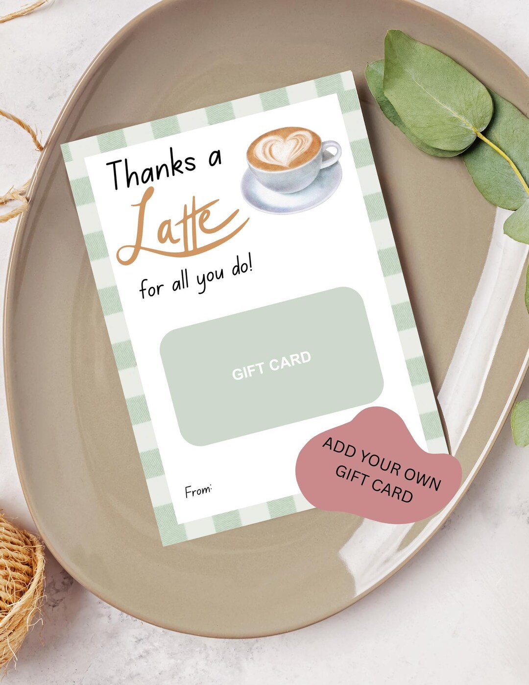 Thanks a Latte Teacher Gift Card Holder – Printable Teacher ...