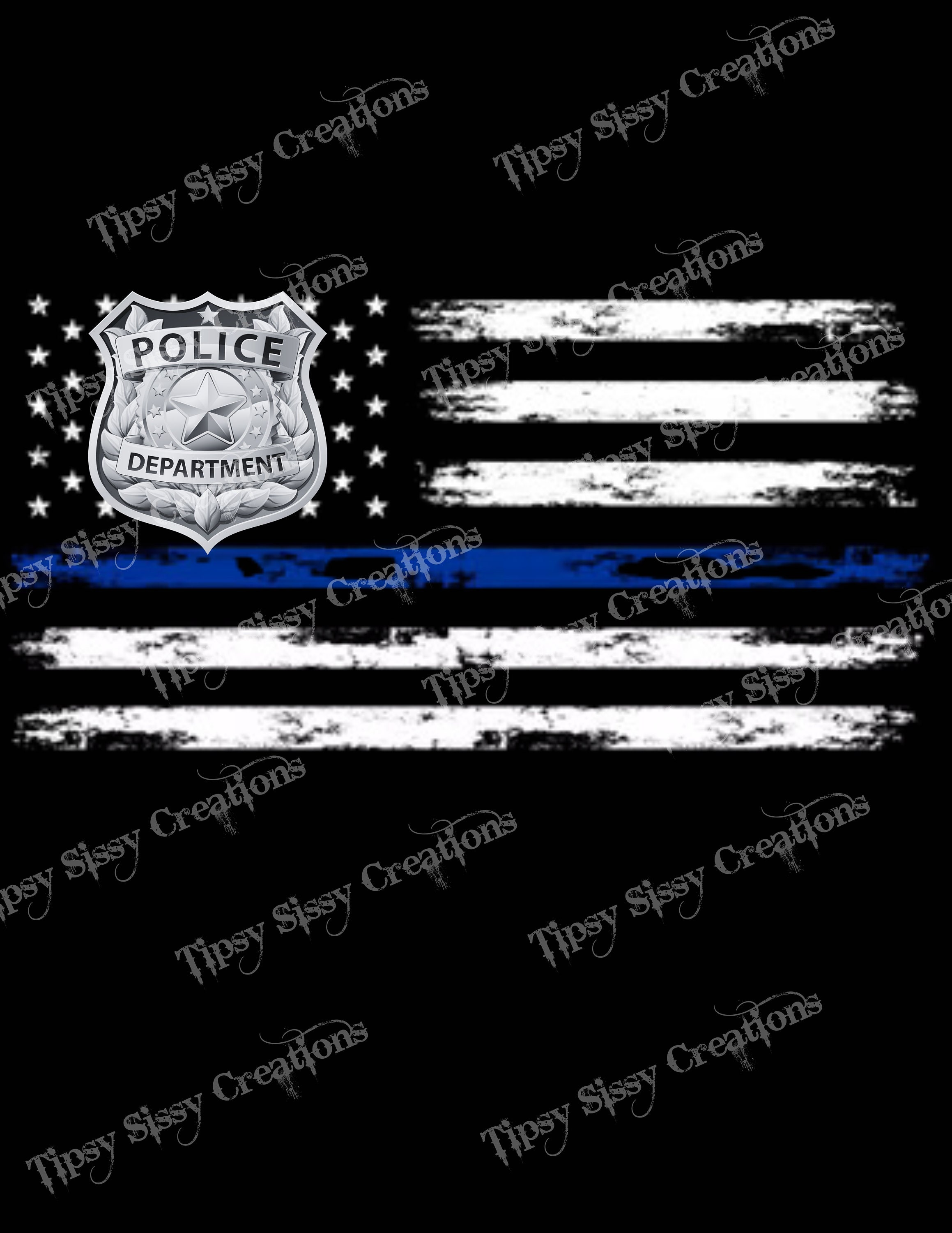Police Officer Flag PNG SVG Sublimation Download Blue Stripe American ...