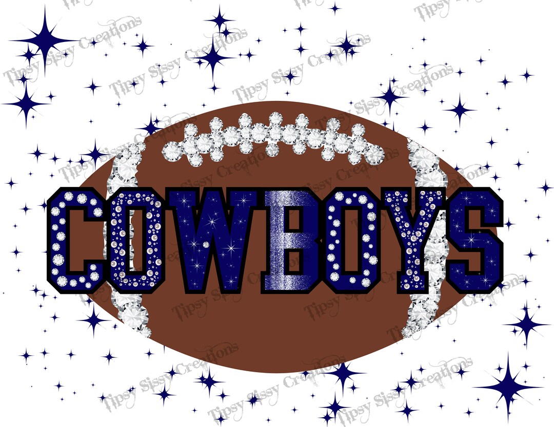 Blinged Out Diamond Football Downloadable PNG File Add Your Team Logo ...