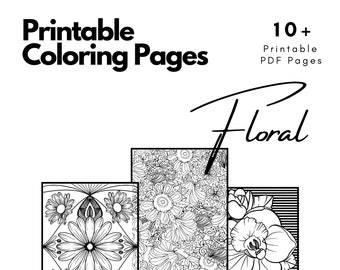 Flower Mandala Coloring Pages Bundle for Adults Volume 1 - Etsy