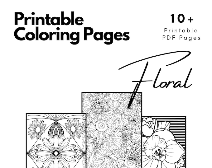 Printable Bold and Easy Flower Coloring Book Printable Activities ...
