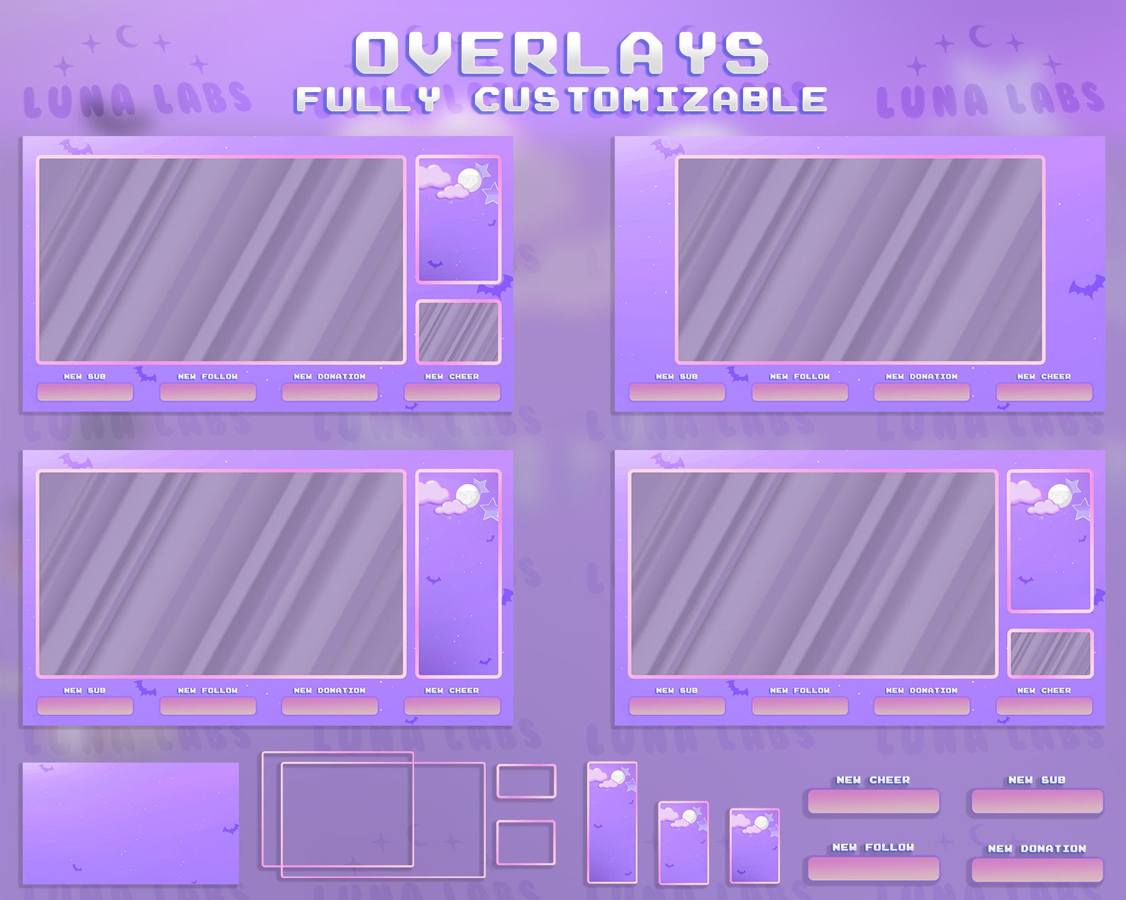 Halloween Kitten Stream Package - Twitch Overlay - Animated Screens ...