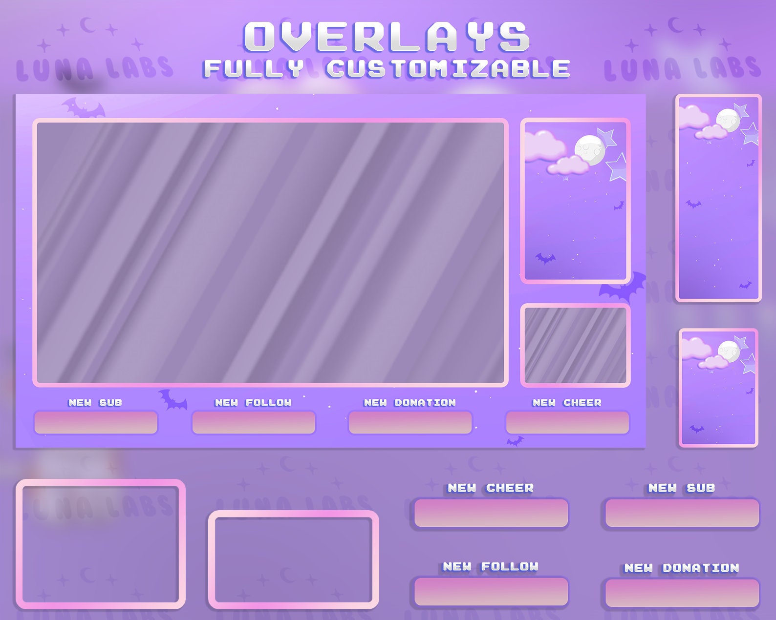 Halloween Kitten Stream Package - Twitch Overlay - Animated Screens ...