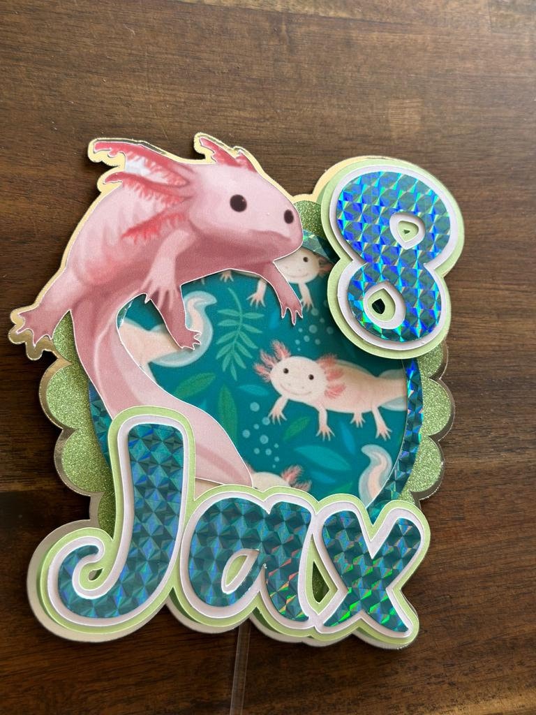 Axolotl Cake Topper Axolotl Birthday Axolotl Cake Boy & - Etsy Australia
