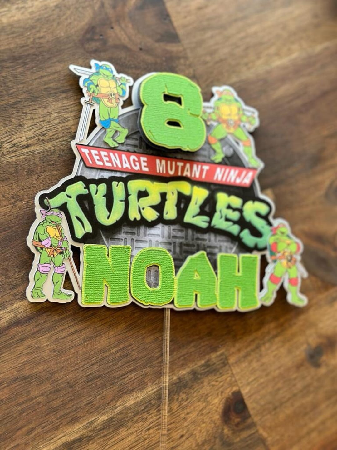 Ninja Turtles Theme Cake Topper - Ninja Turtles Theme Birthday - Ninja ...