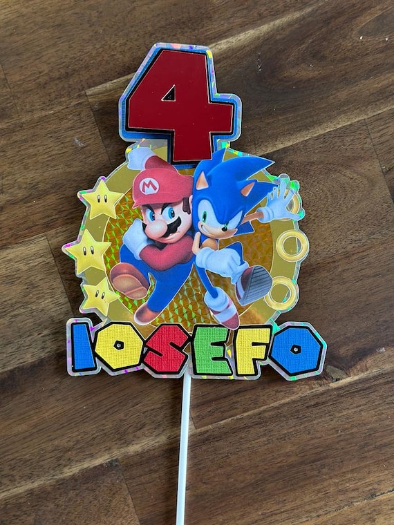 Mario and Sonic Cake Topper Mario and Sonic Birthday Mario - Etsy Australia
