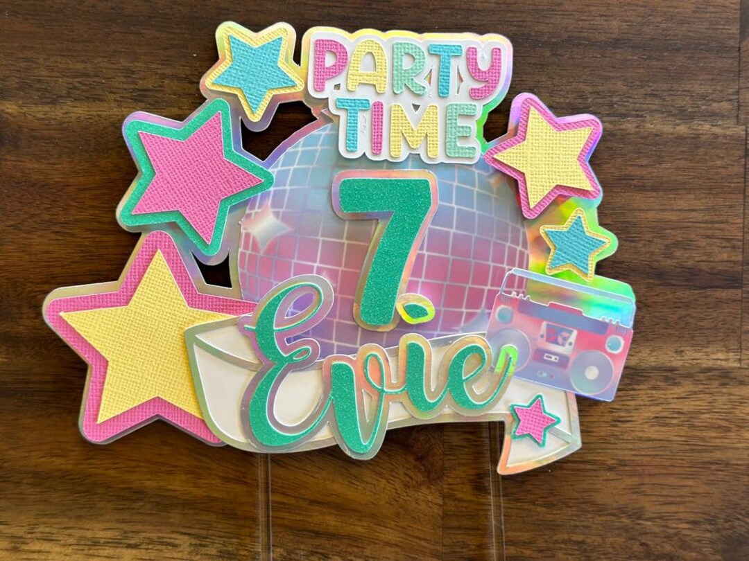 Disco Theme Cake Topper Disco Theme Birthday Disco Theme - Etsy Australia