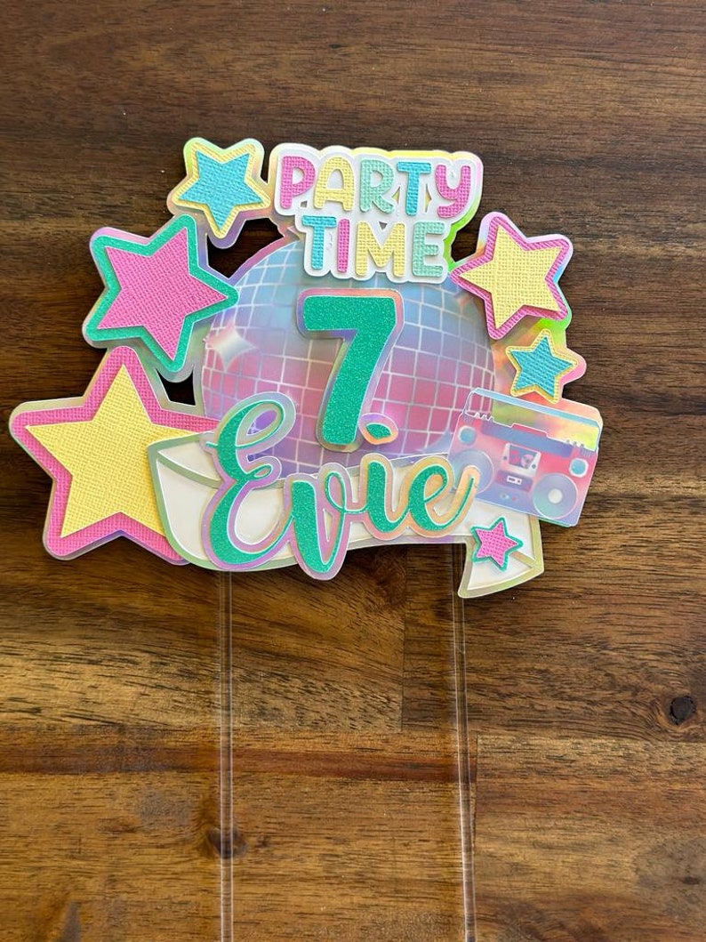 Disco Theme Cake Topper Disco Theme Birthday Disco Theme - Etsy Australia