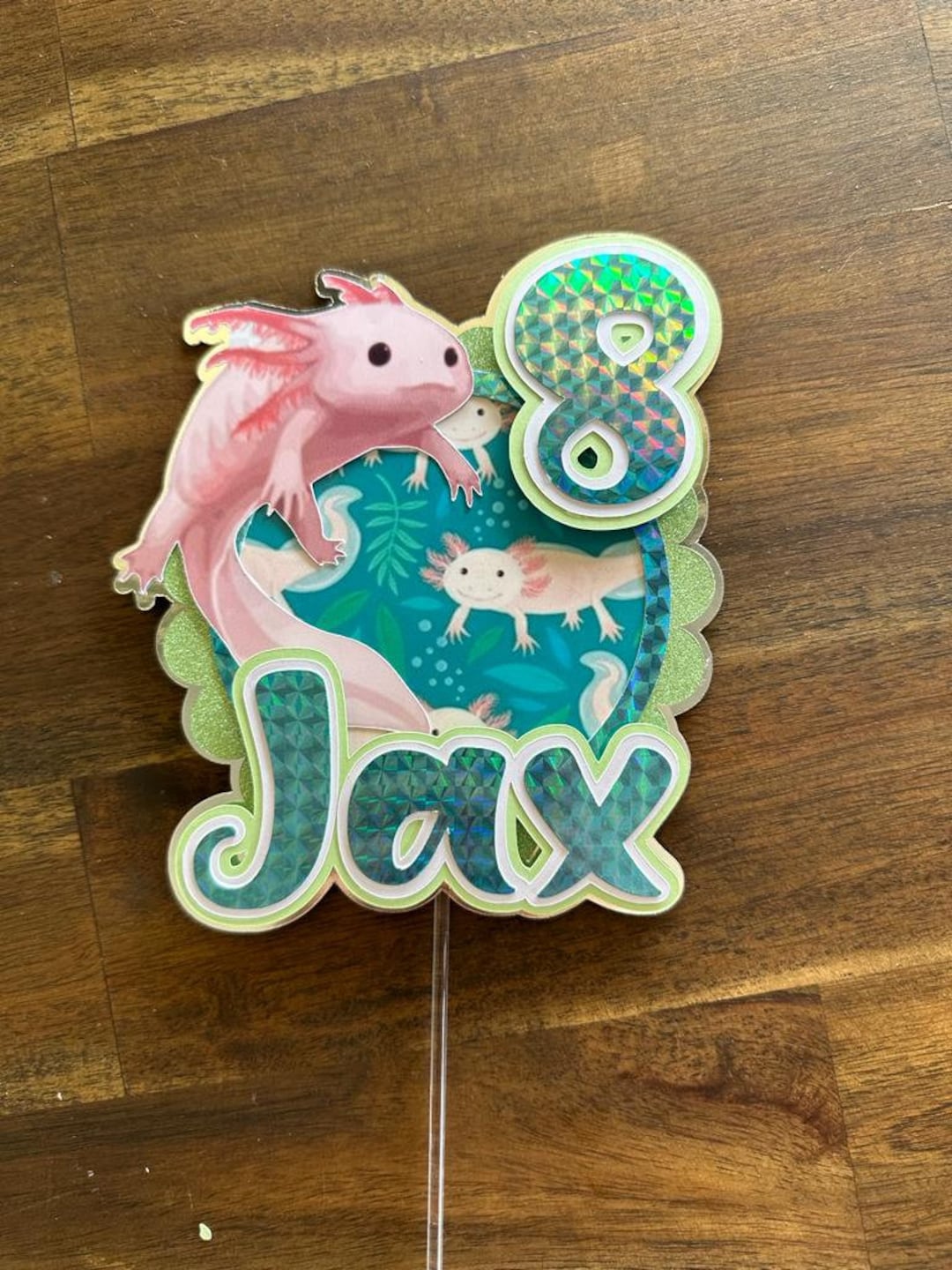 Axolotl Cake Topper - Axolotl Birthday - Axolotl Cake - Boy & Girl ...