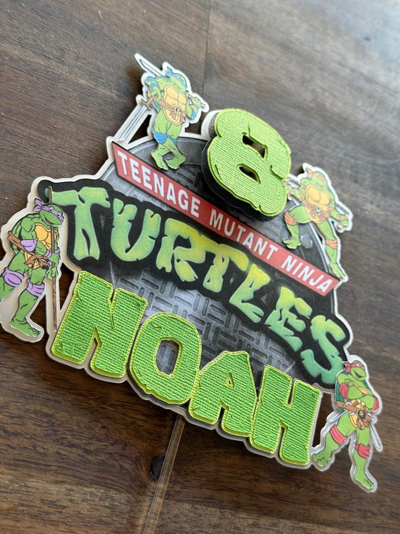 Ninja Turtles Theme Cake Topper - Ninja Turtles Theme Birthday - Ninja ...