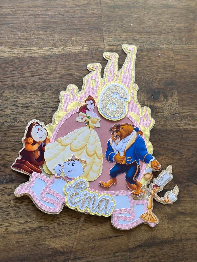 Beauty and the Beast Disney Cake Topper - Beauty and the Beast Disney ...