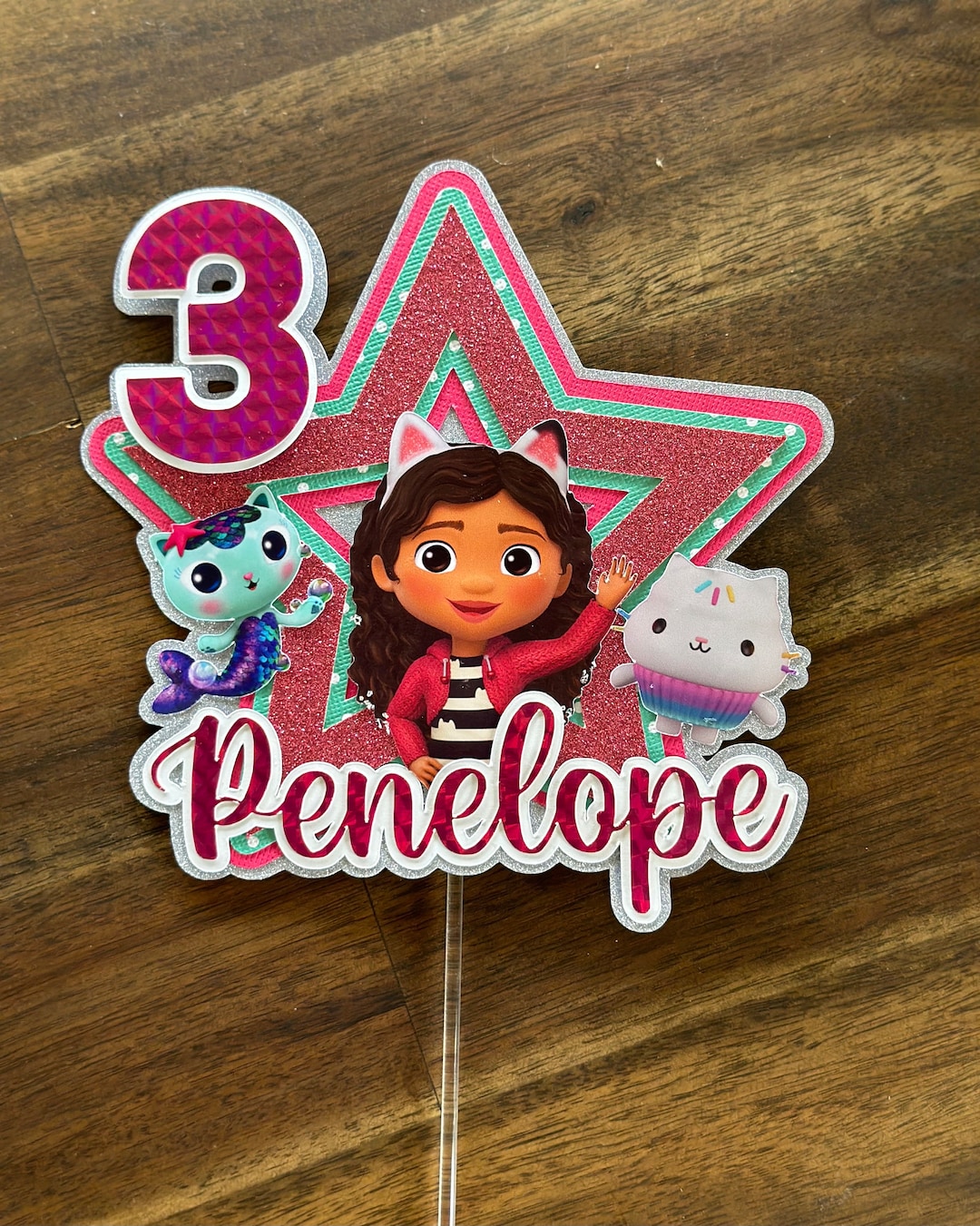 Gabby Dollhouse Theme Cake Topper Gabby Dollhousetheme Birthday Gabby ...