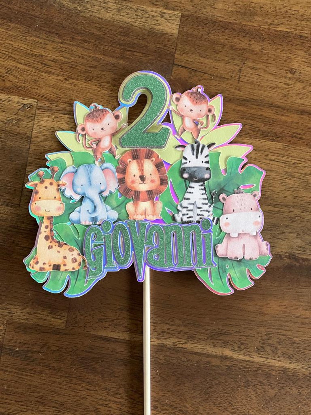 Jungle Safari Theme Cake Topper Jungle Theme Birthday Jungle Theme Cake ...