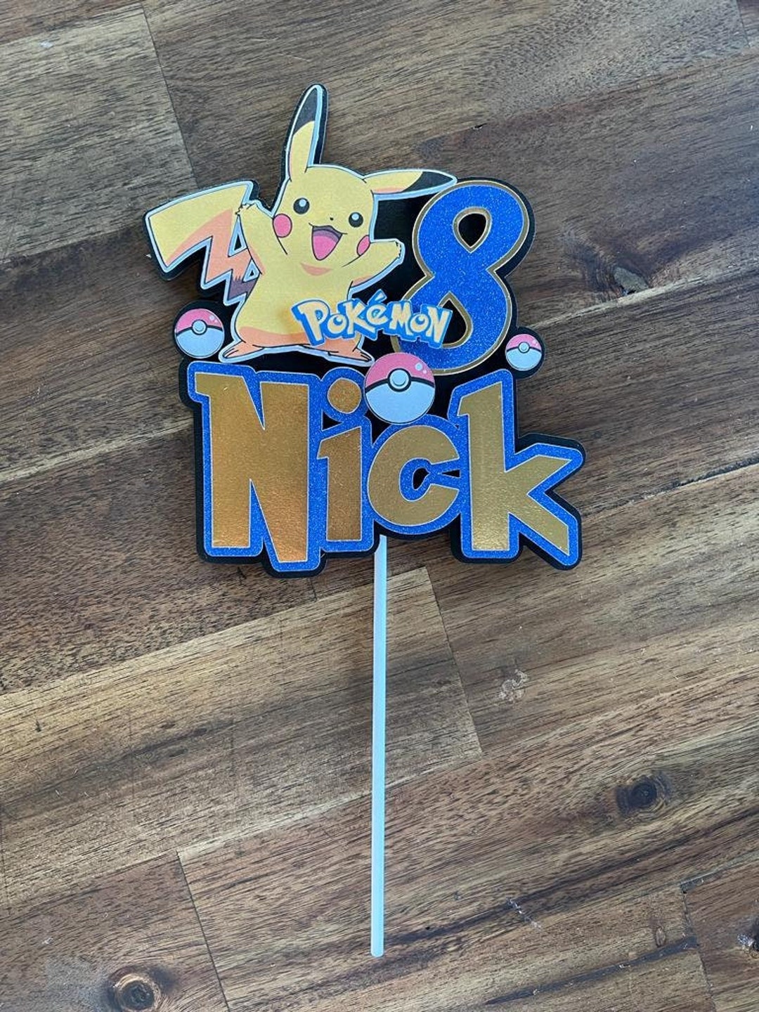 Pokemon Pikachu Cake Topper Pokemon Birthday Pokemon Cake Boy & Girl ...