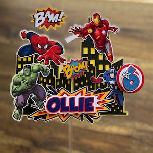 The Avengers Marvel Cake Topper - the Avengers Marvel Birthday - the ...