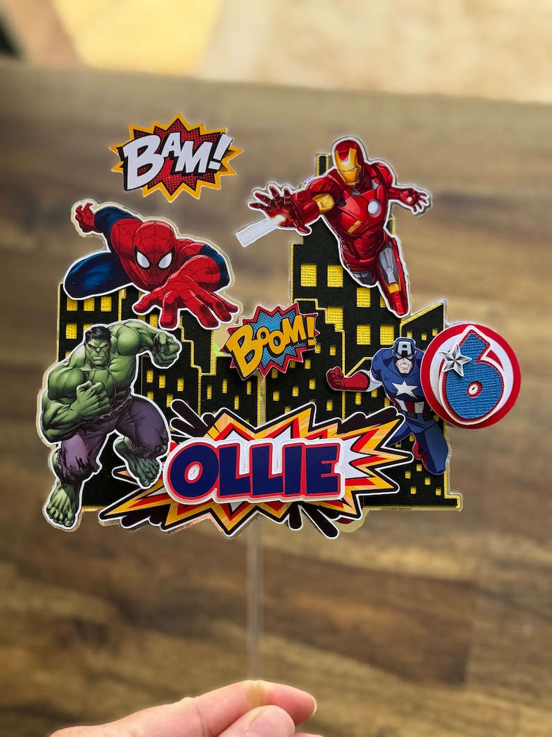 The Avengers Marvel Cake Topper - the Avengers Marvel Birthday - the ...