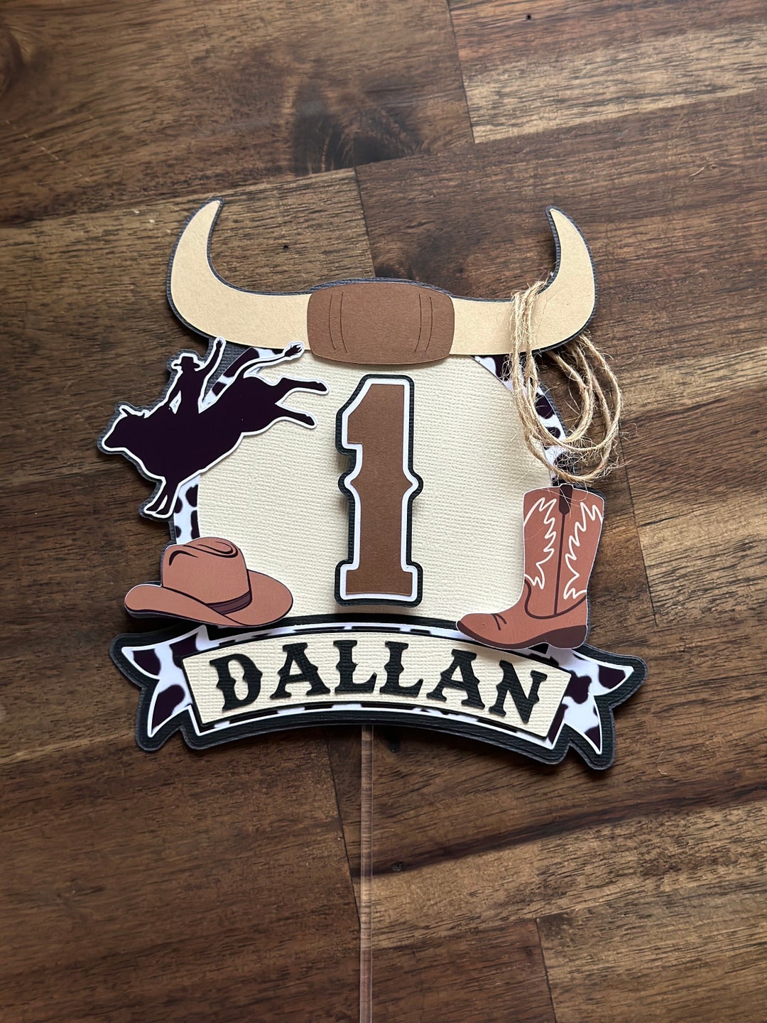 Cowboy Cake Topper -rodeo Cake Topper - Rodeo Birthday - Cowboy - My ...