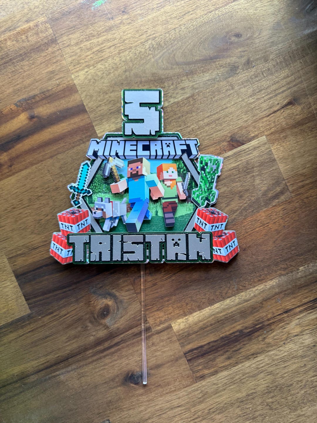 Minecraft Cake Topper - Minecraft Birthday - Minecraft Cake - Boy ...