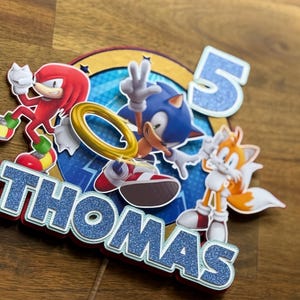 Sonic Theme Cake Topper - Sonic Theme Birthday - Sonic Theme Cake - Boy ...