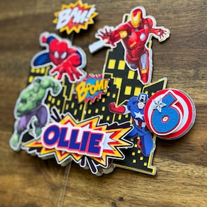 The Avengers Marvel Cake Topper - the Avengers Marvel Birthday - the ...