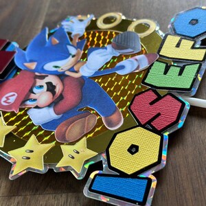 Mario and Sonic Cake Topper - Mario and Sonic Birthday - Mario and ...