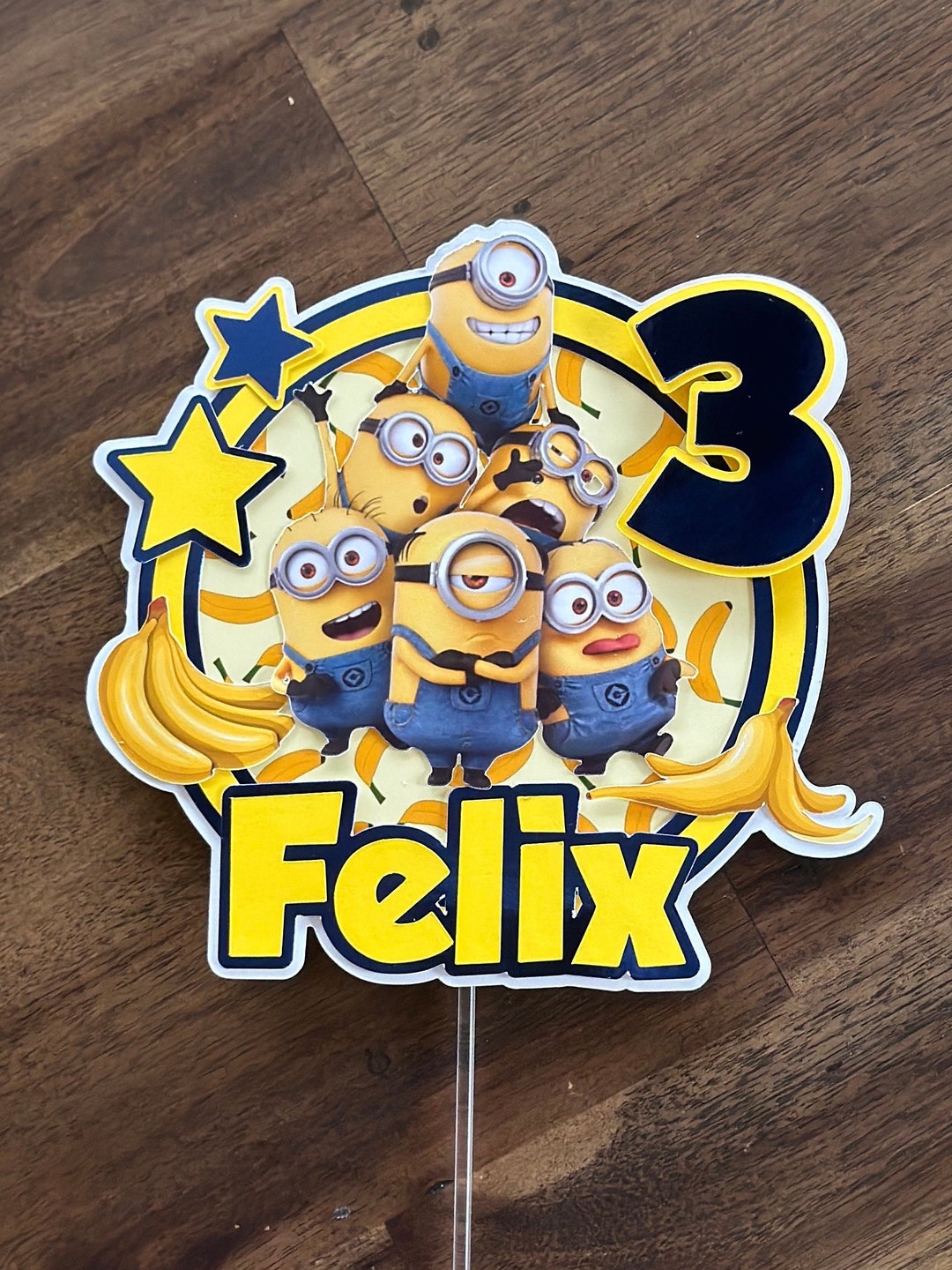 Minions Theme Cake Topper - Minions Theme Birthday - Minions Theme Cake ...
