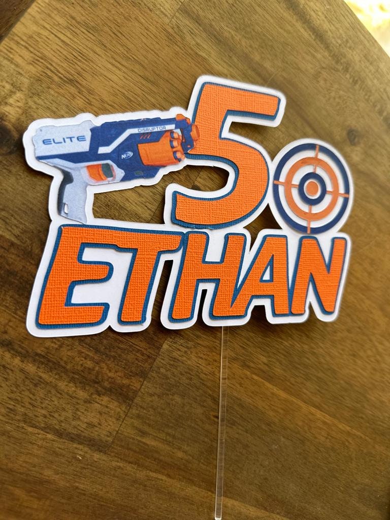 Nerf Theme Cake Topper Nerf Theme Birthday Nerf Theme Cake - Etsy Australia