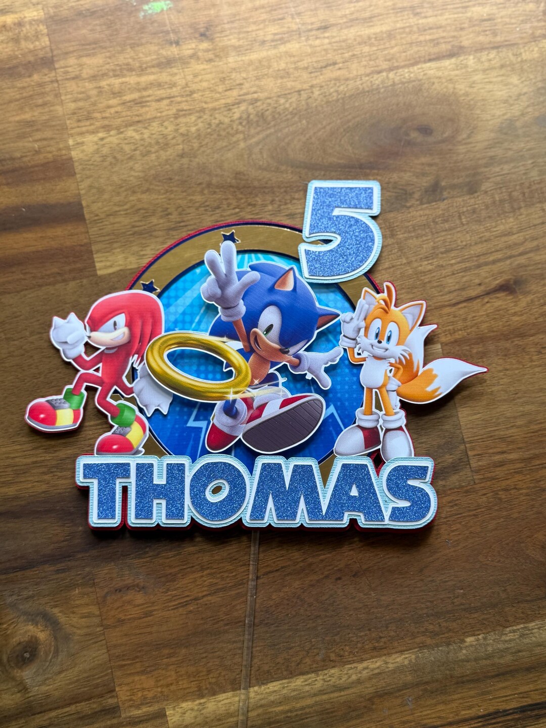 Sonic Theme Cake Topper - Sonic Theme Birthday - Sonic Theme Cake - Boy ...
