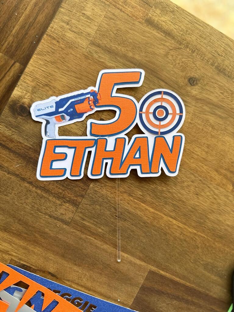 Nerf Theme Cake Topper Nerf Theme Birthday Nerf Theme Cake - Etsy Australia