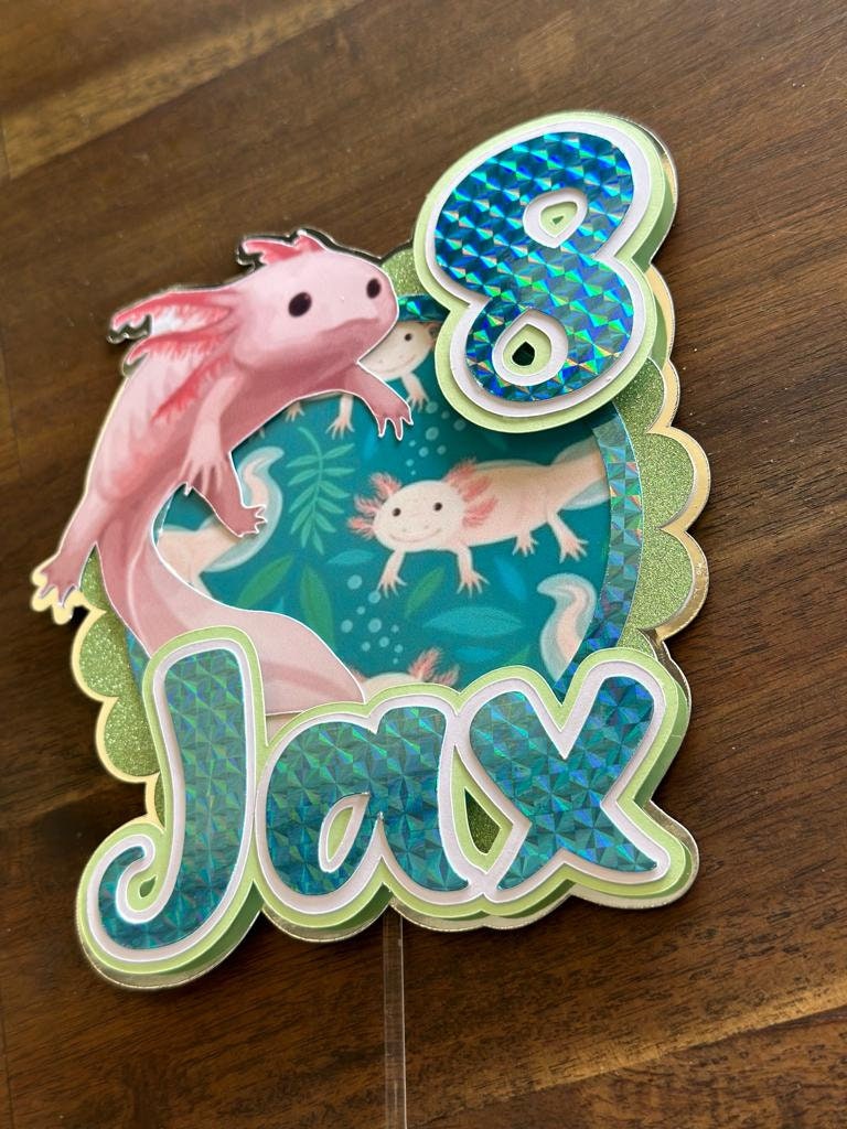 Axolotl Cake Topper Axolotl Birthday Axolotl Cake Boy & - Etsy Australia