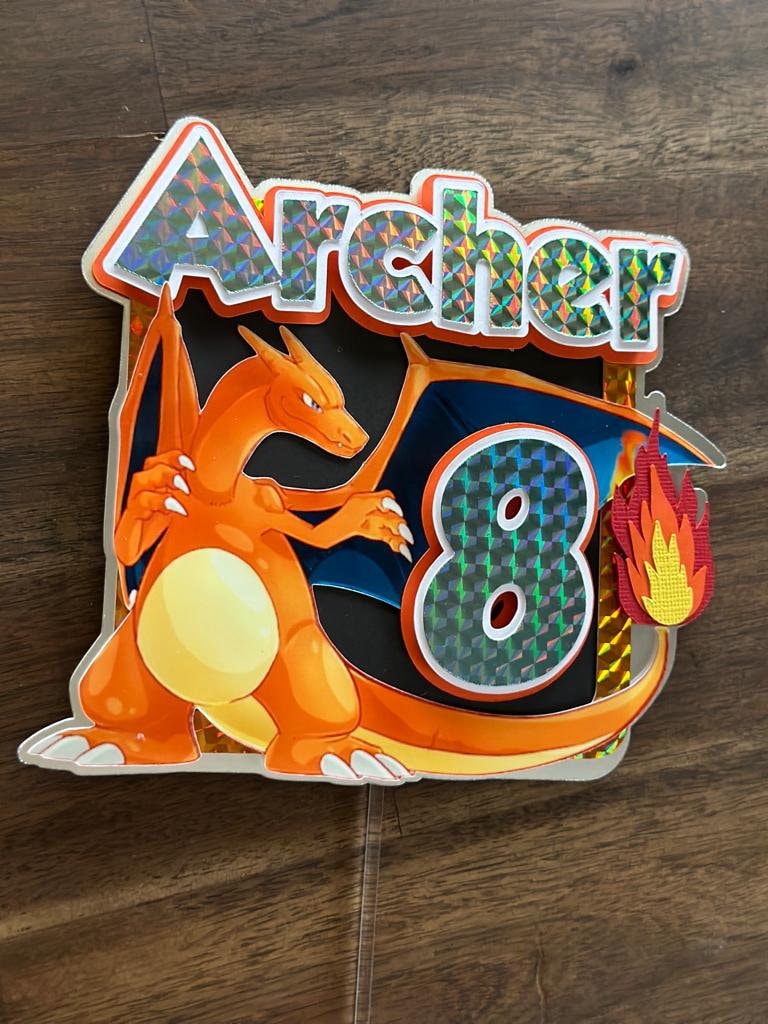 Pokemon Charizard Cake Topper Pokemon Birthday Pokemon - Etsy