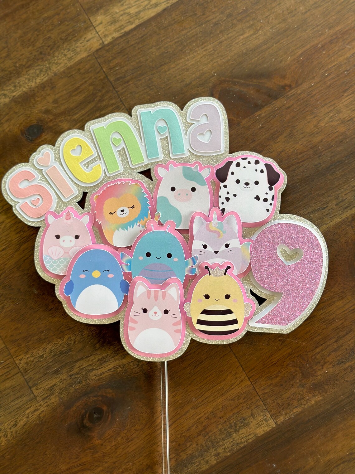 Squishmallow Theme Cake Topper - Squishmallow Theme Birthday ...