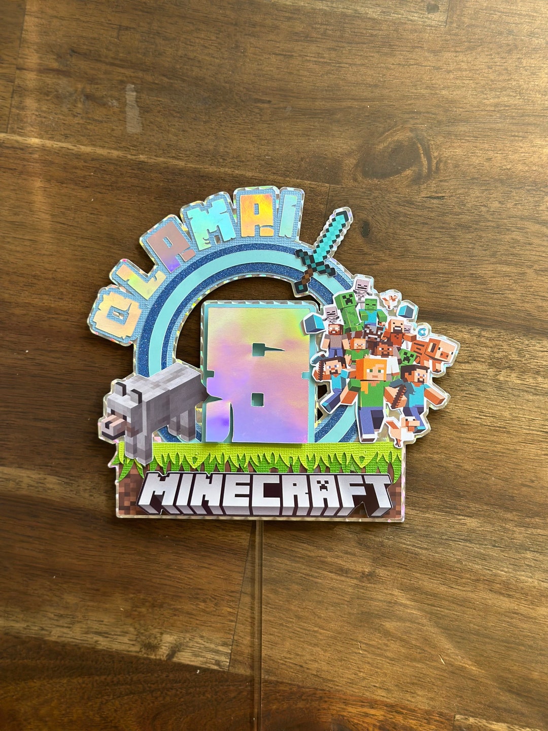 Minecraft Cake Topper Minecraft Birthday Minecraft Cake Boy & Girl ...