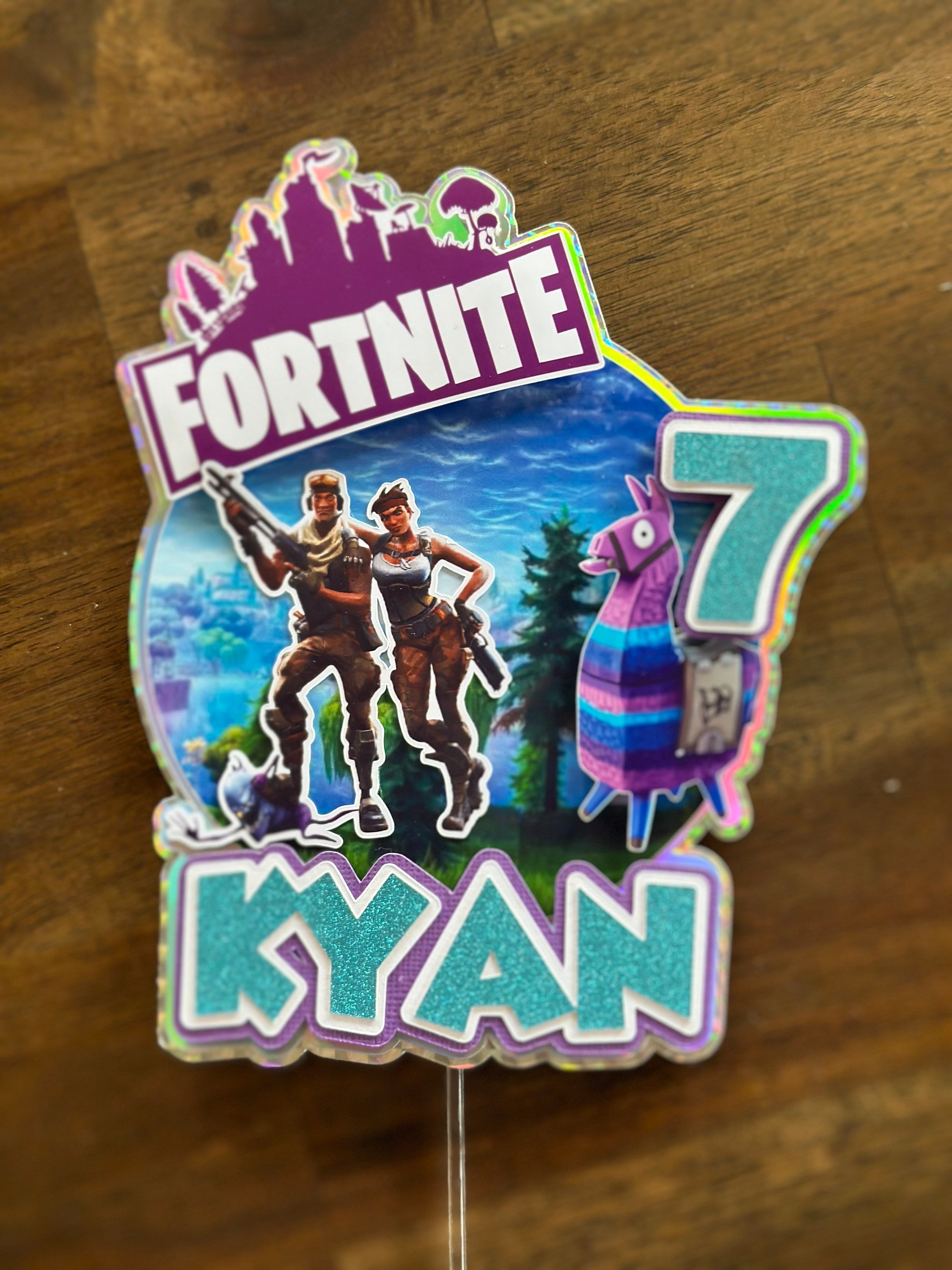 Fortnite Cake Topper - Fortnite Birthday - Fortnite Cake - Boy & Girl ...