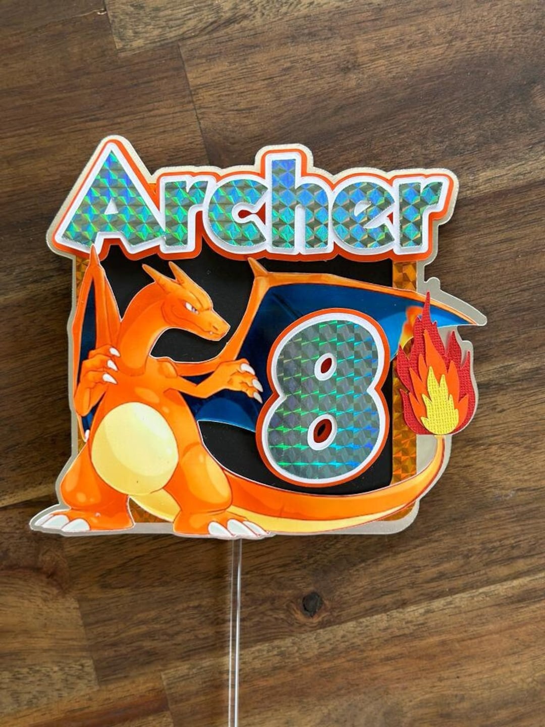 Pokemon Charizard Cake Topper - Pokemon Birthday - Pokemon Cake - Boy ...