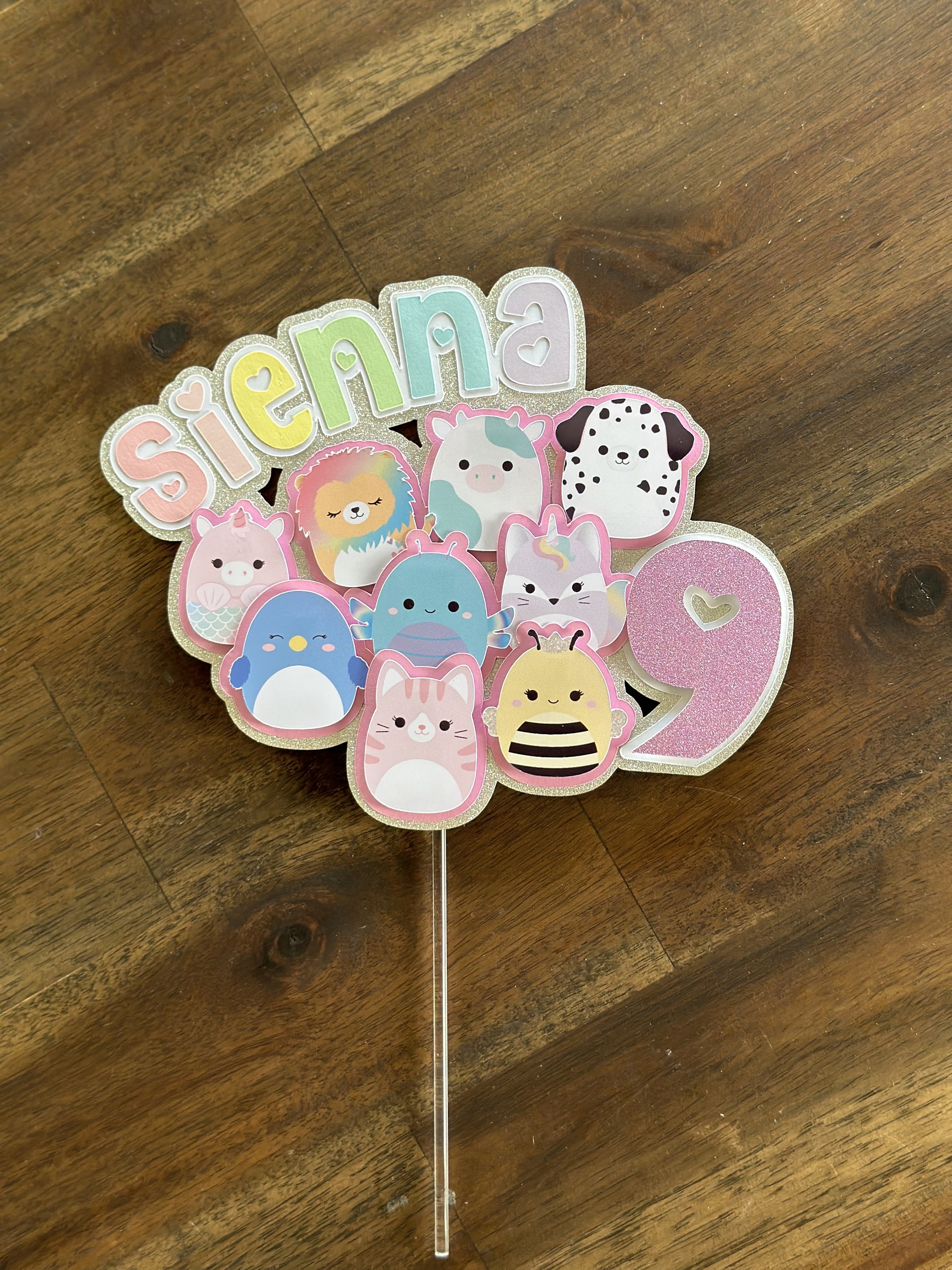 Squishmallow Theme Cake Topper - Squishmallow Theme Birthday ...