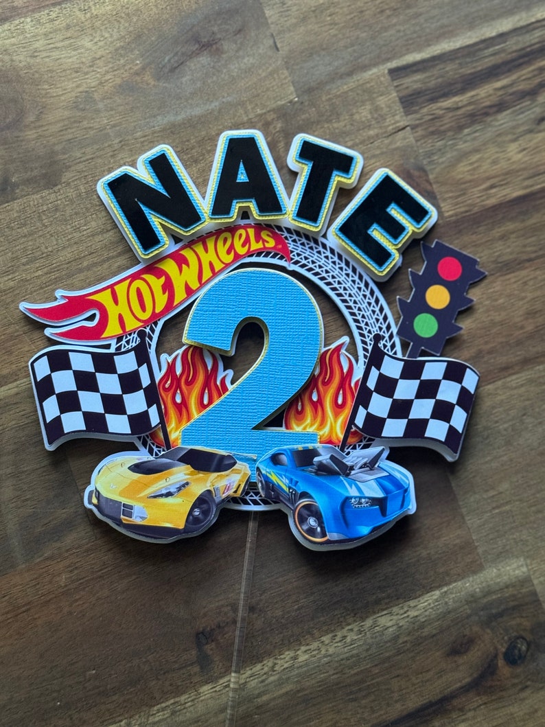 Hot Wheels Cake Topper - Car Birthday - Hot Wheels Cake - Boy & Girl ...
