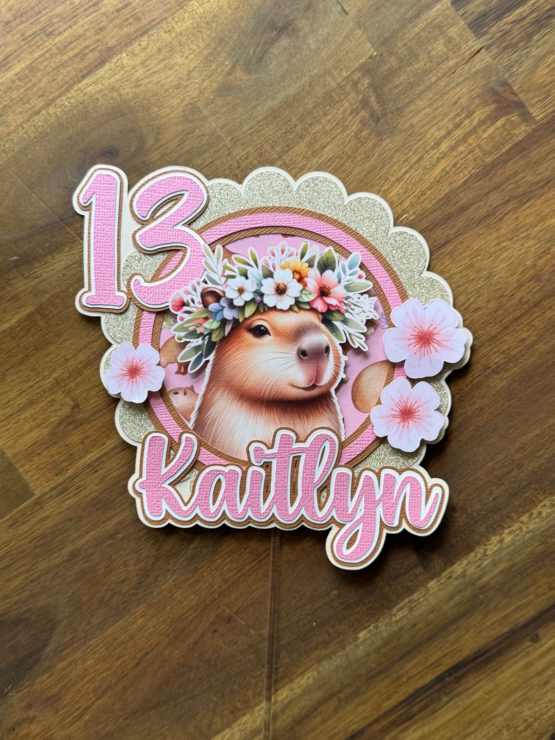 Capybara Cake Topper Capybara Birthday Capybara Cake Boy & Girl ...