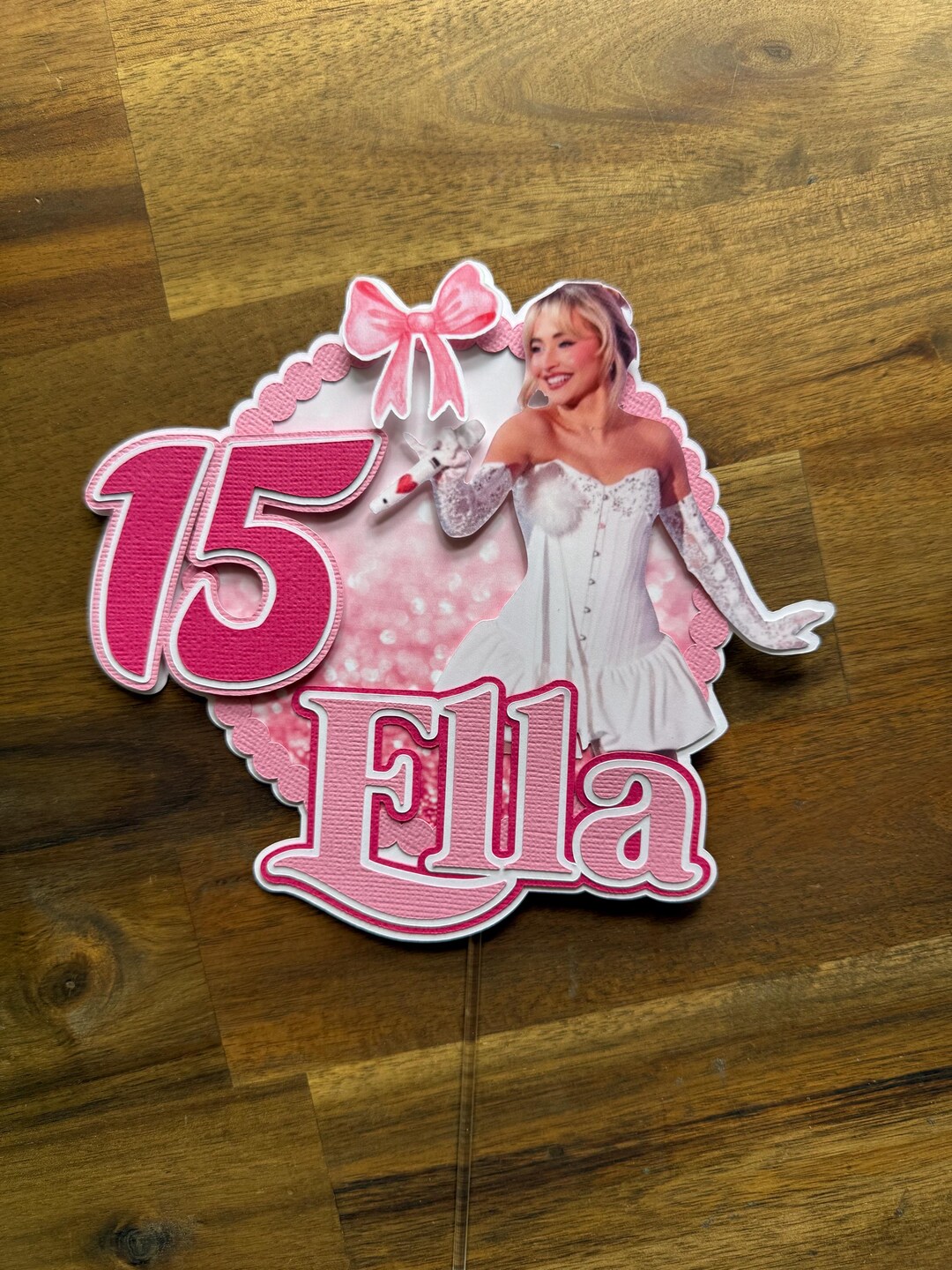 Sabrina Carpenter Cake Topper - Sabrina Carpenter Birthday - Sabrina ...