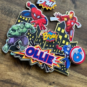 The Avengers Marvel Cake Topper - the Avengers Marvel Birthday - the ...