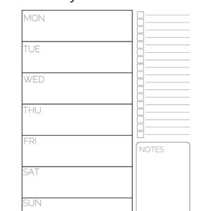 Minimalist Weekly Planner - Etsy