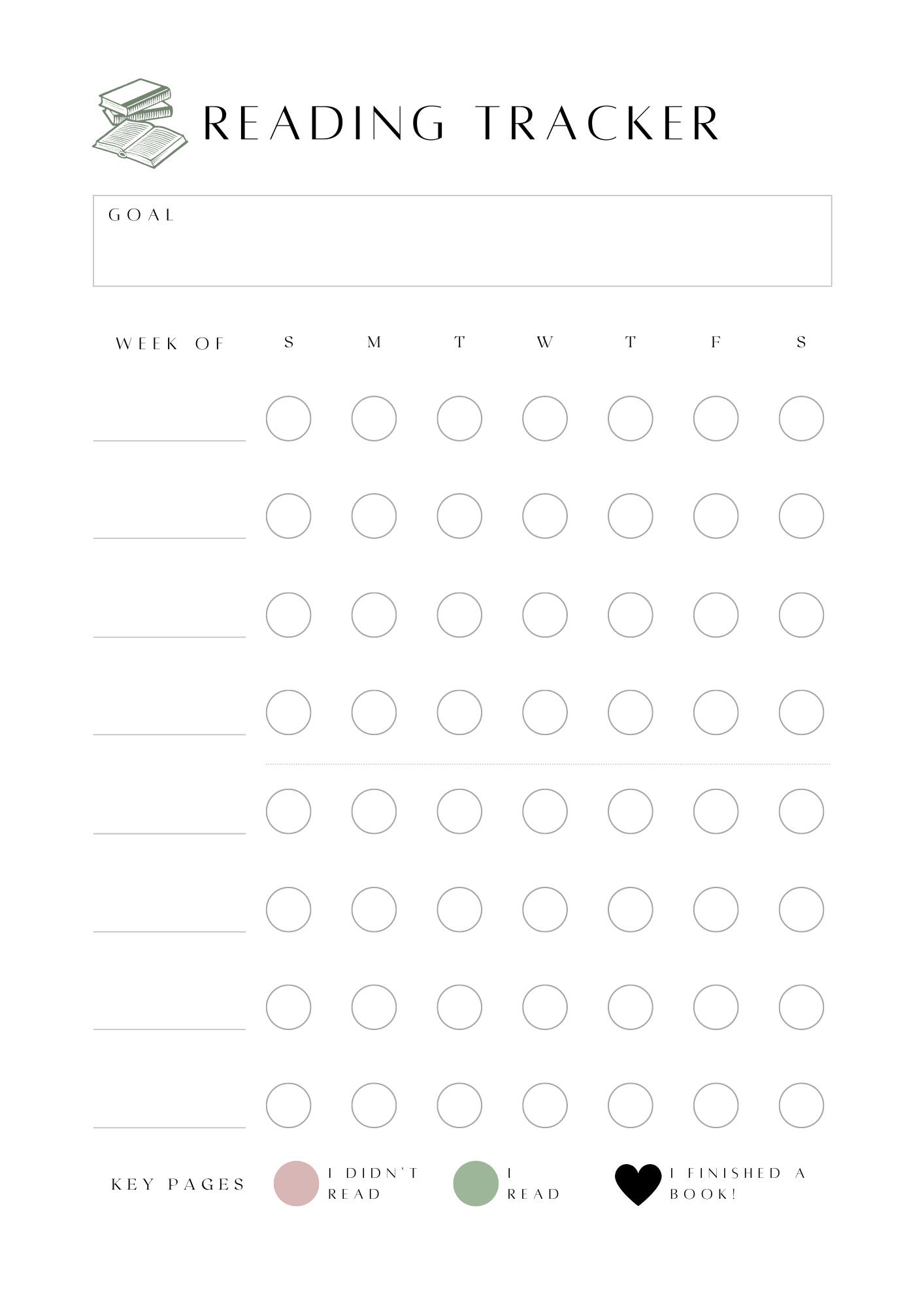 Digital & Printable Book Journal, Reading Journal, Reading List ...