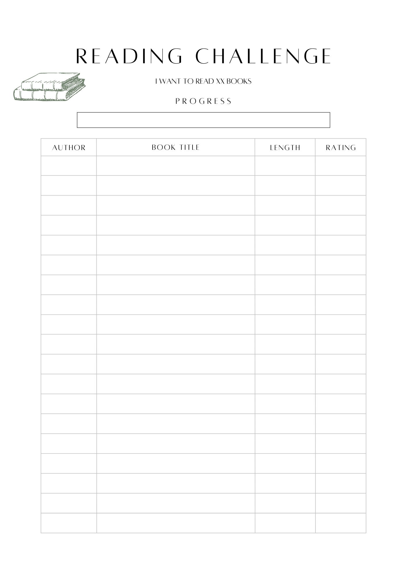 Digital & Printable Book Journal, Reading Journal, Reading List ...