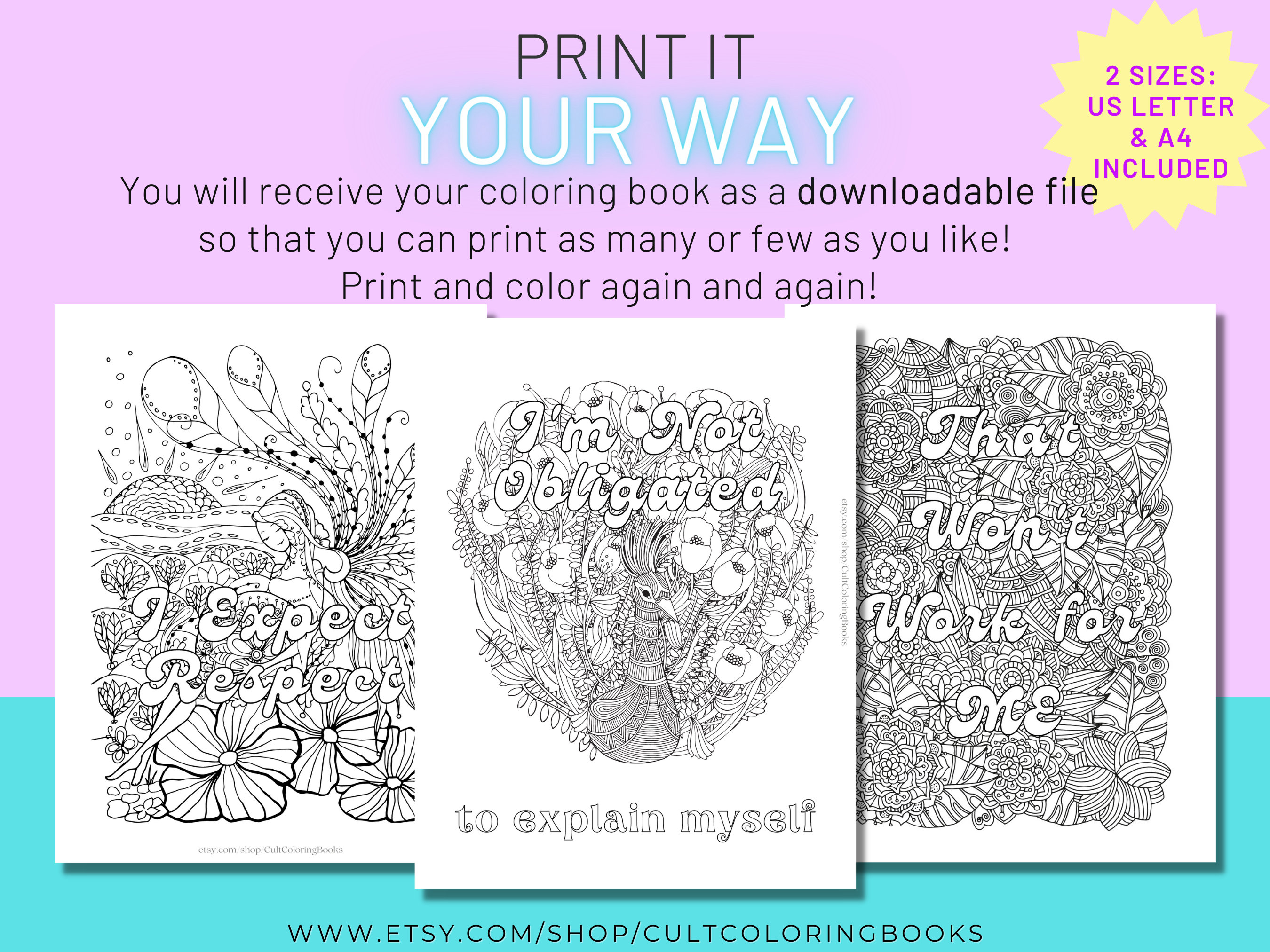 Boundaries: a Mental Health Art Therapy Adult Coloring Book, 28 Pages ...