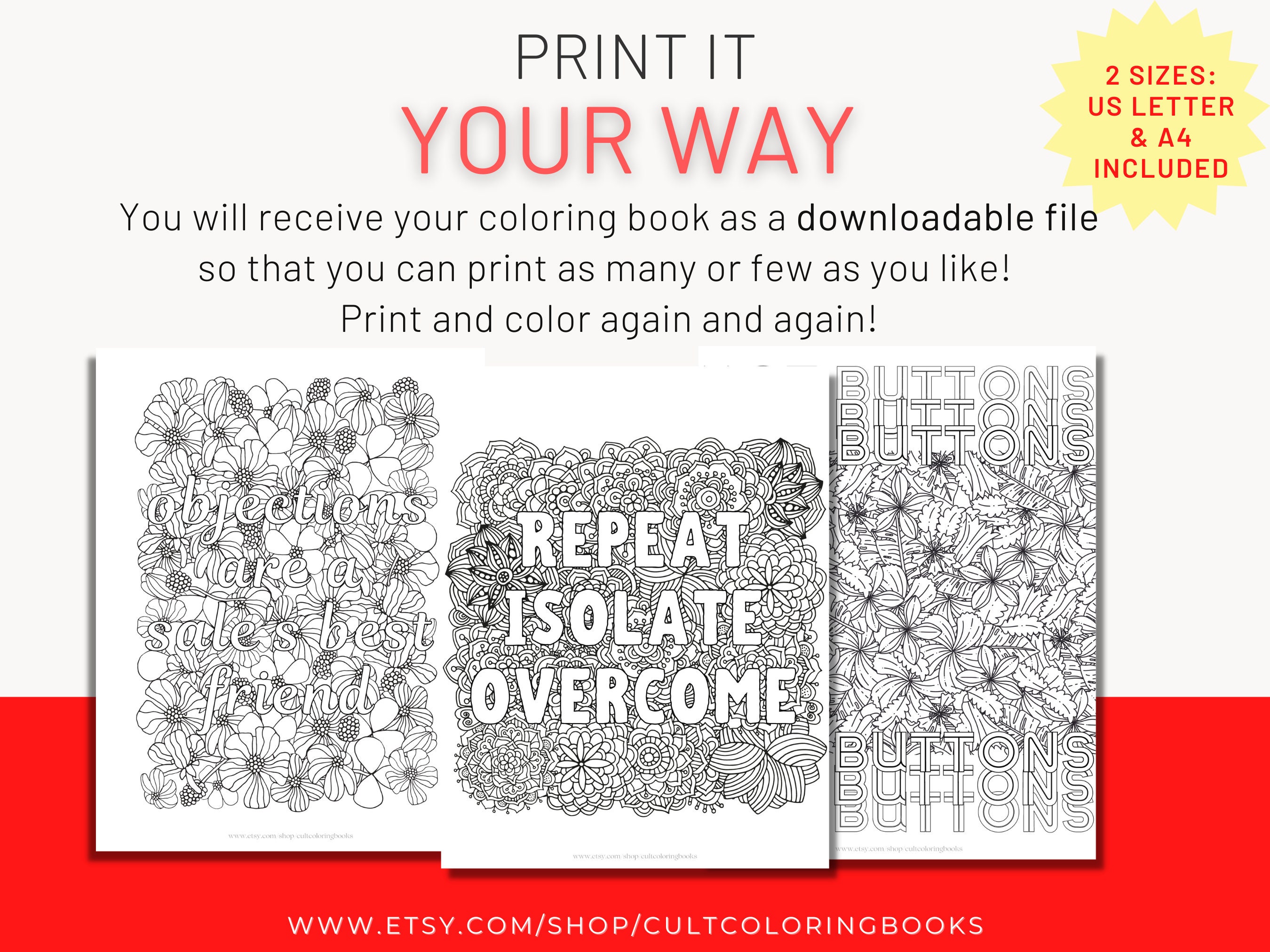 Coloring is for Closers: Printable Adult Coloring Pages Sales - Etsy