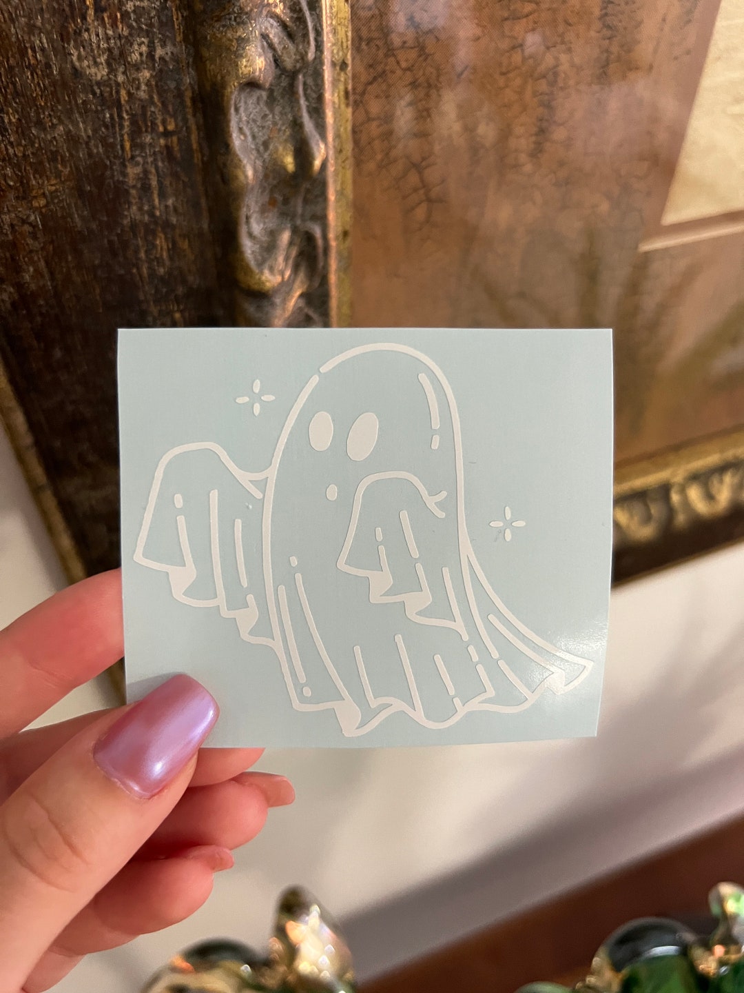 Cute Ghost Vinyl Decal Ghost Boo Sticker Halloween Decals - Etsy