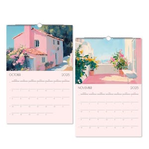 2025 Pastel Wall Calendar Artsy Wall Calendar Watercolor Art Monthly ...