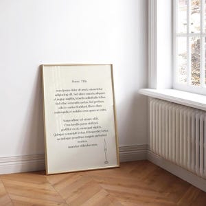 Personalized Poetry Print | Custom Literary Wall Art | Modern Verse ...