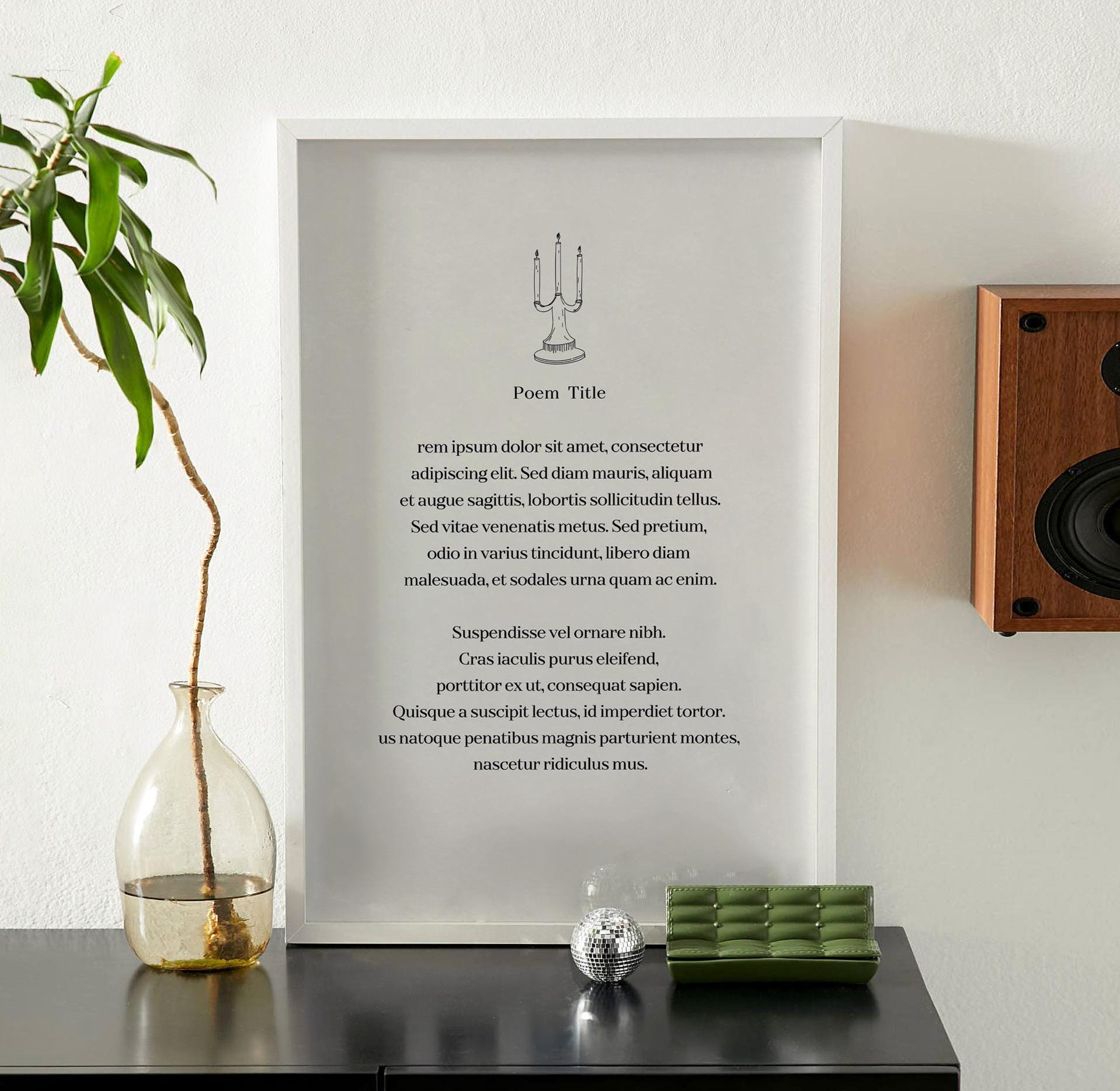 Custom Poem Print Personalized Verse Wall Art Meaningful Quote Poetry ...