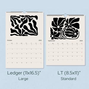 2025 Wall Calendar – Modern Art Monthly Planner, Flower Calendar ...